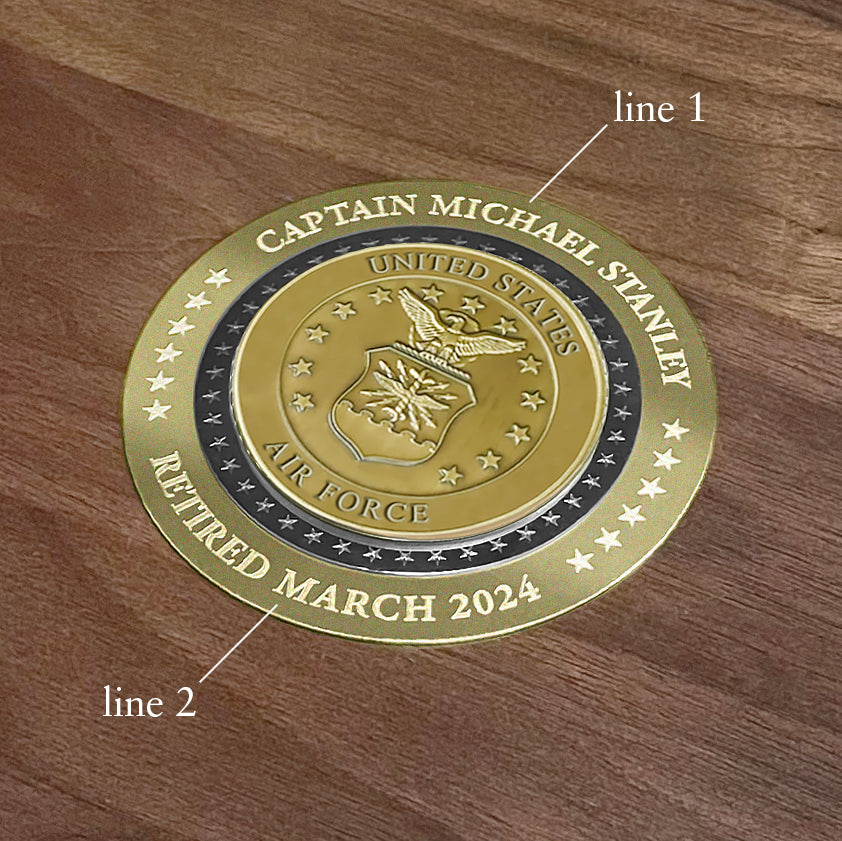 Large Deluxe Personalized Air Force Keepsake Box With Medallion – A ...
