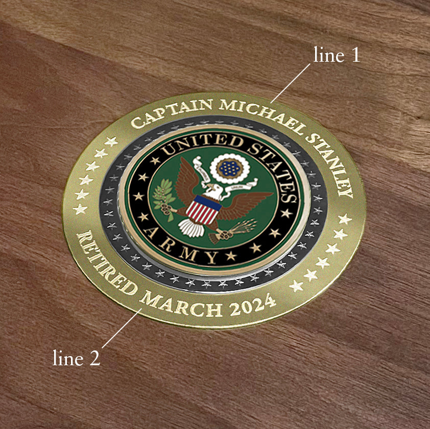 Large Deluxe Personalized U.S. Army Keepsake Box with Brass Medallion ...