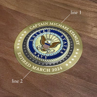 Large Deluxe Personalized U.S. Navy Keepsake Box with Colored Medallio ...