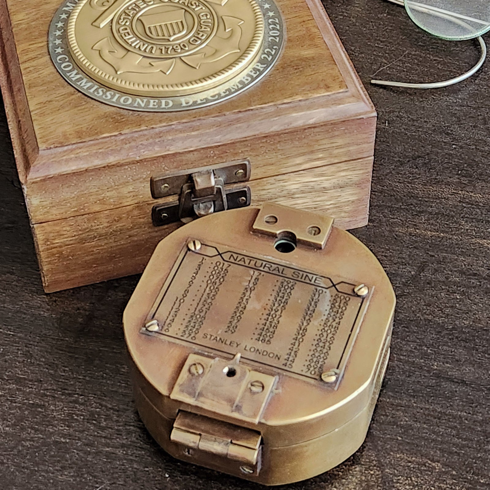 Military Compass with Personalized Coast Guard Medallion – A Simpler Time