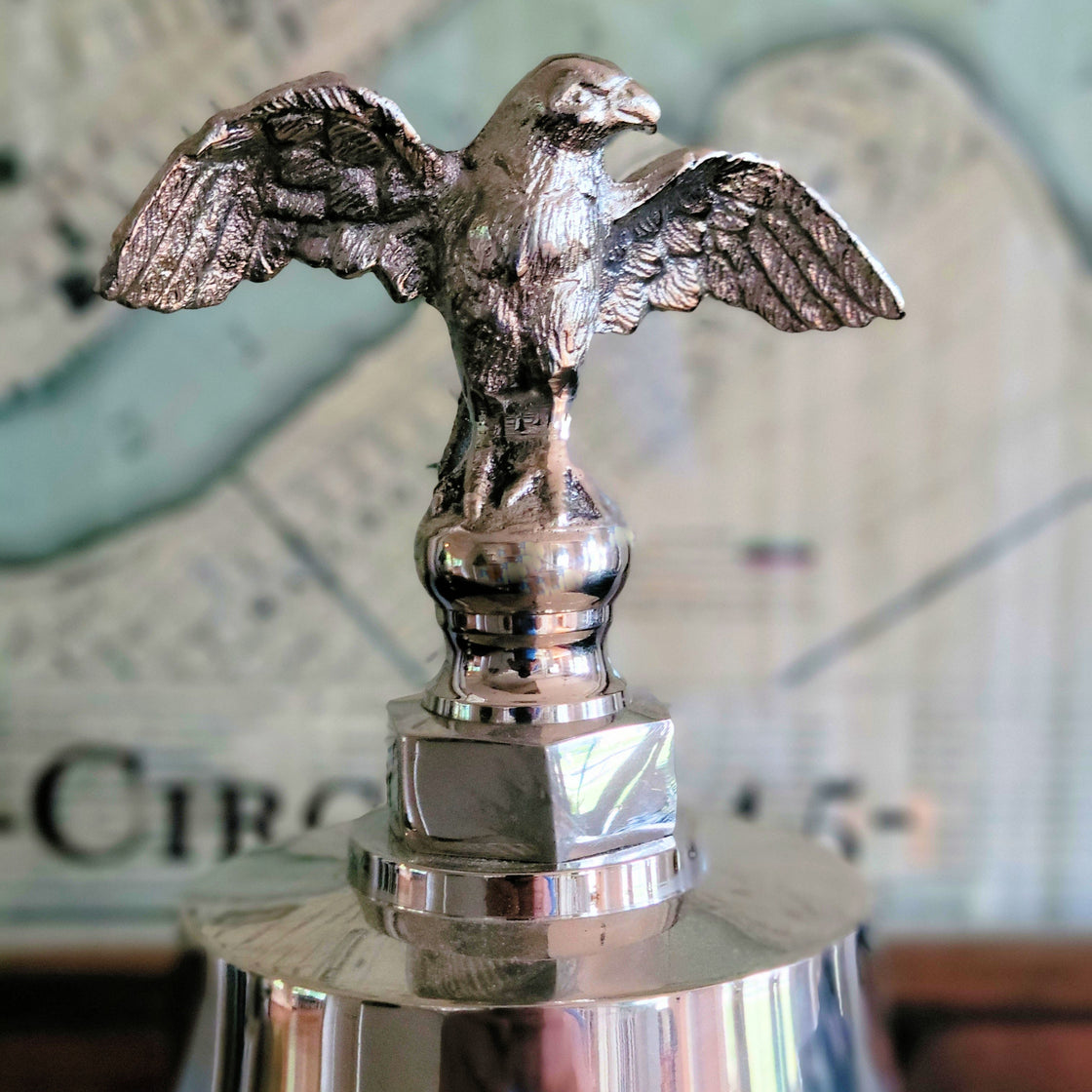 Medium Deluxe Engravable Nickel Finish Brass Ceremonial Bell With Eagl ...