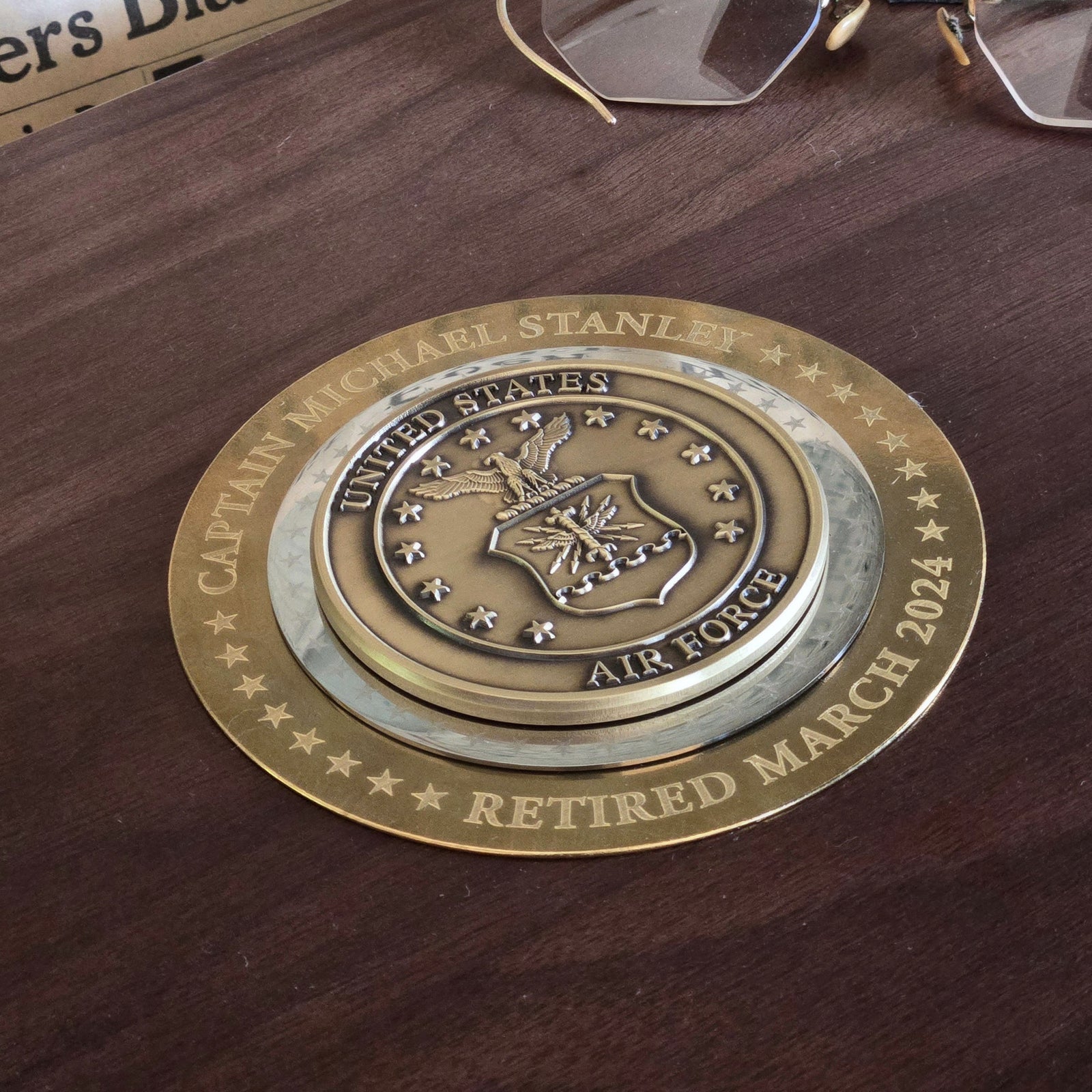 Large Deluxe Personalized Air Force Keepsake Box With Medallion – A ...