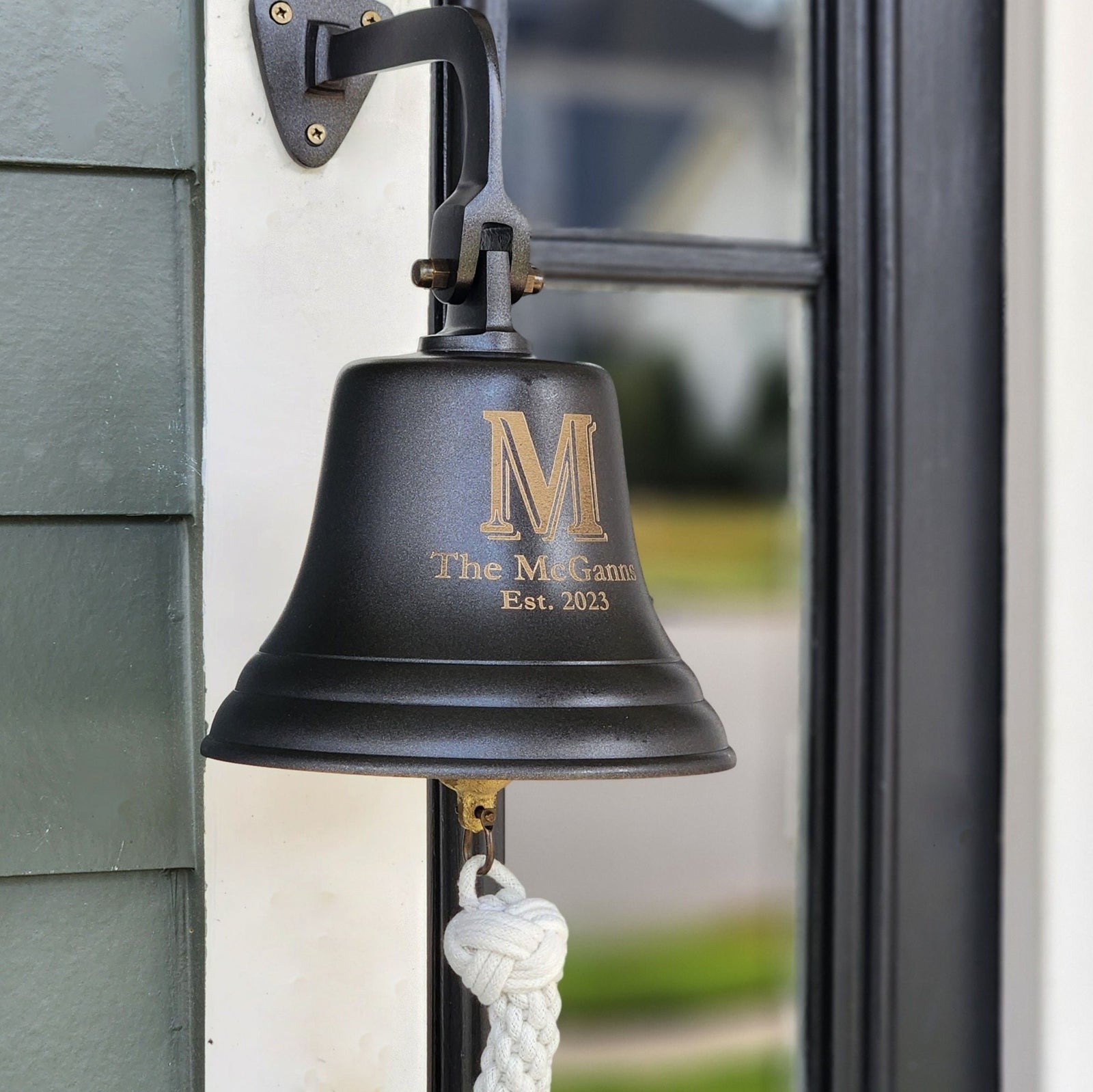 7 Inch Dark Bronze Family Initial Bell – A Simpler Time