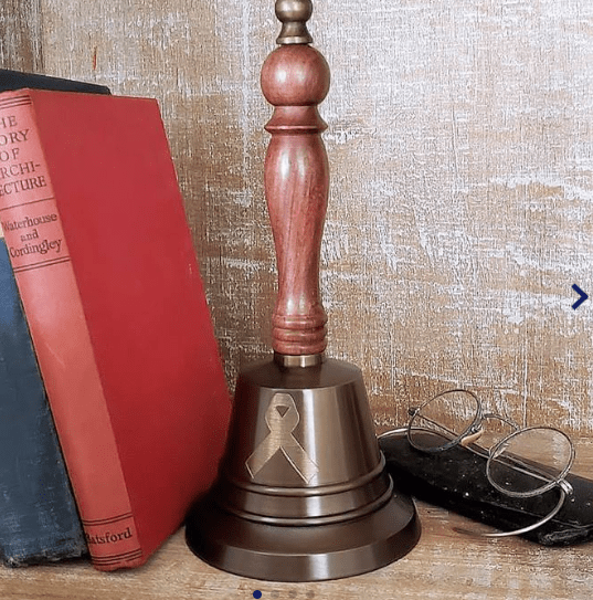Cancer Ribbon Brass Hand Bell - 9 Inch – A Simpler Time