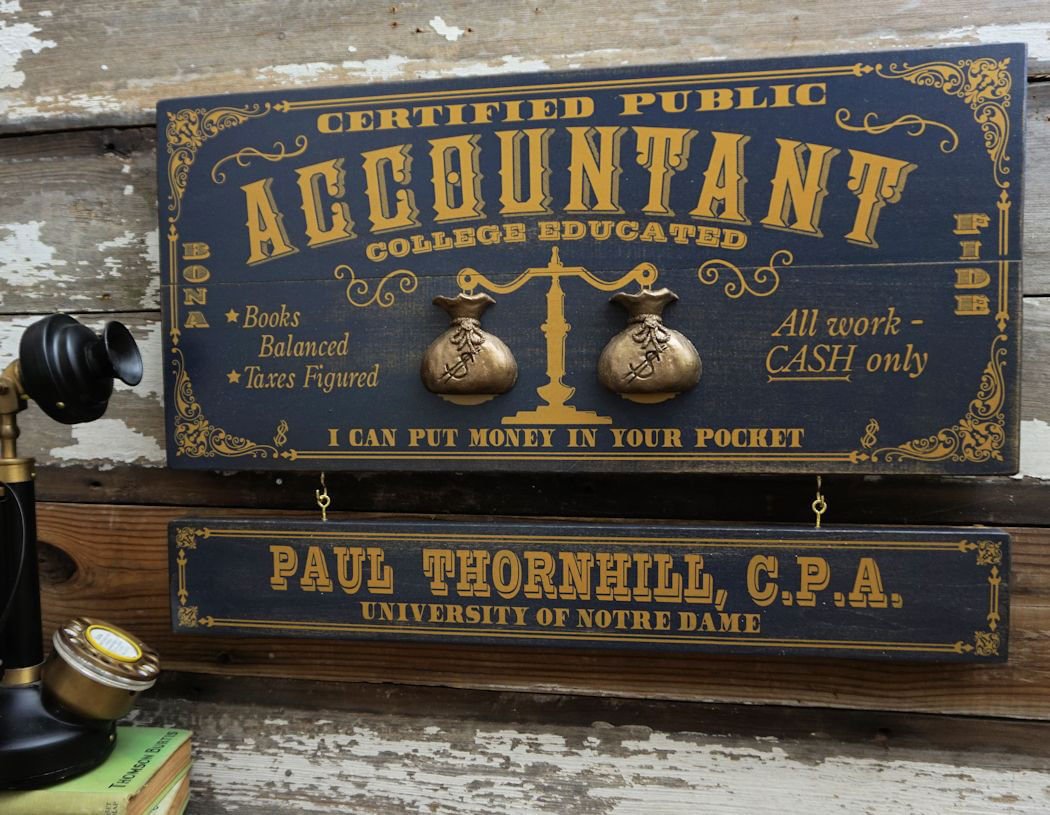 Accountant Wood Profession Sign with Optional Personalization – A ...