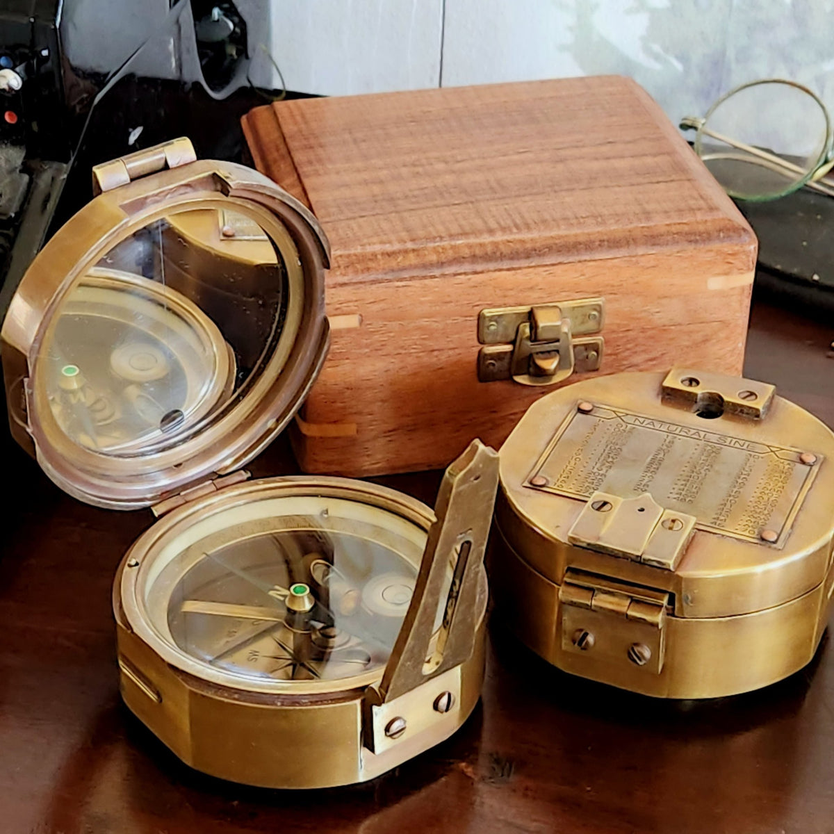 Antiqued Brass Military Compass - 3 Inch – A Simpler Time