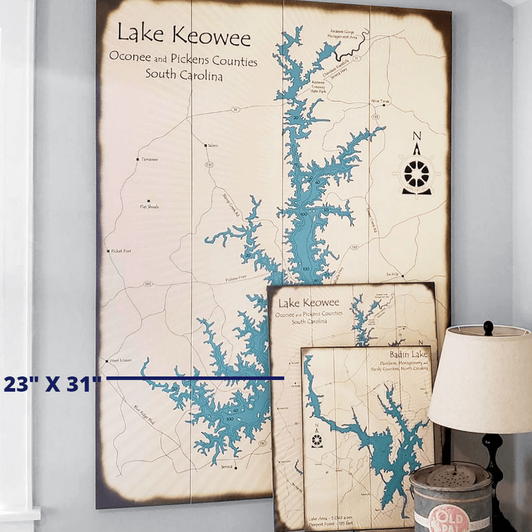 Choose Your Lake Map Art – A Simpler Time
