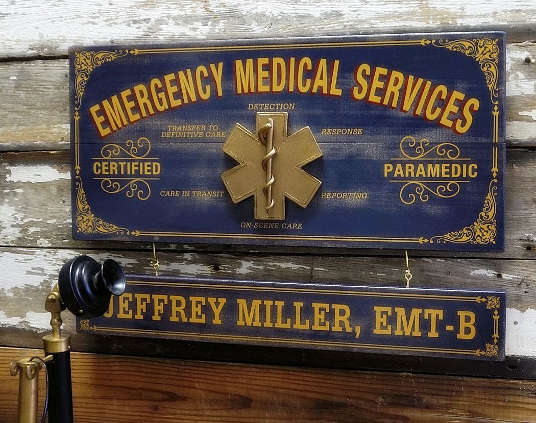 Emergency Medical Services Wood Sign with Optional Personalization – A ...