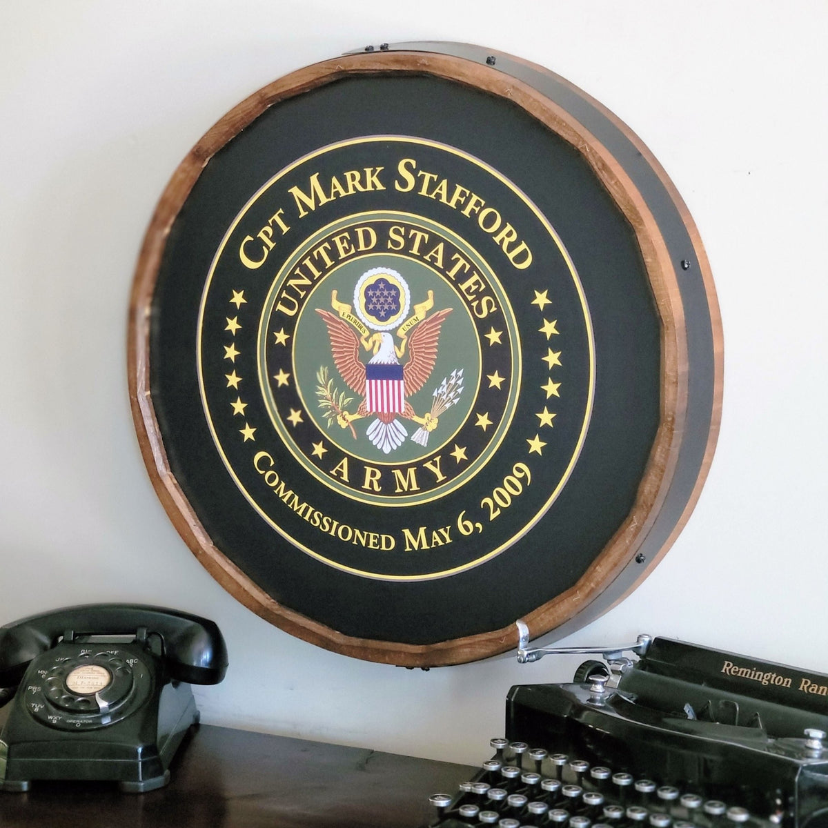 Personalized Army Barrel End Sign – A Simpler Time