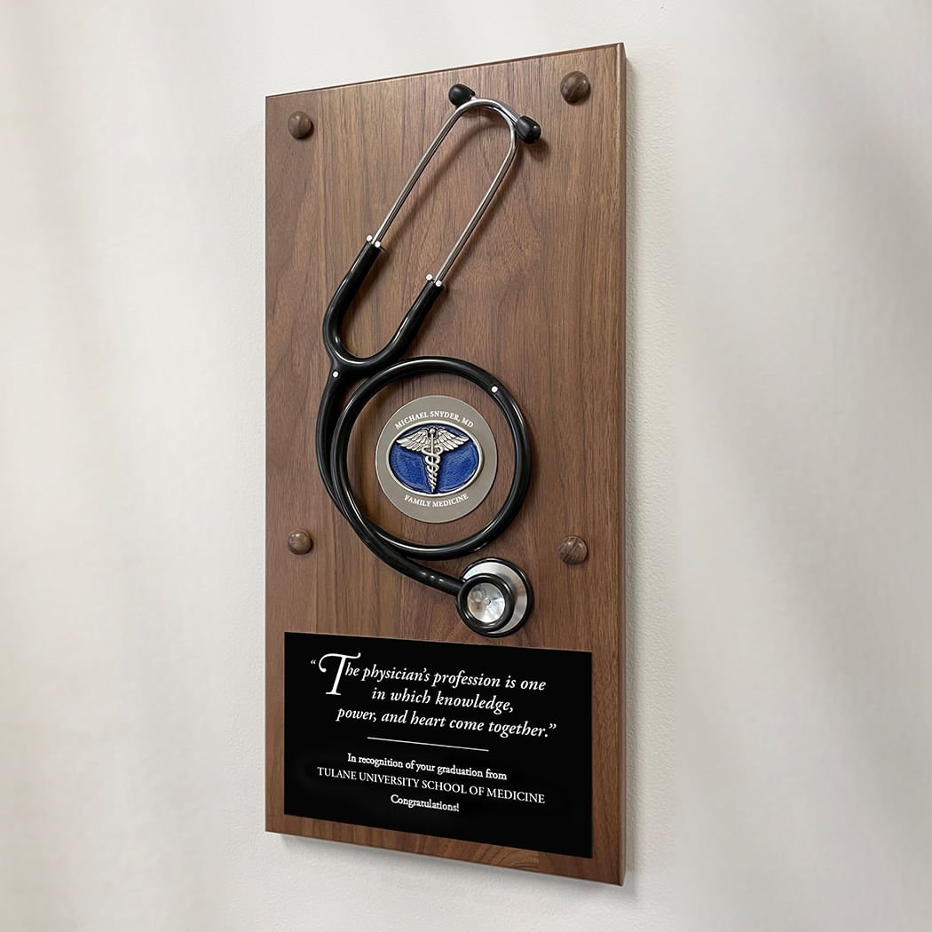 Engraved Physician Stethoscope Plaque – A Simpler Time