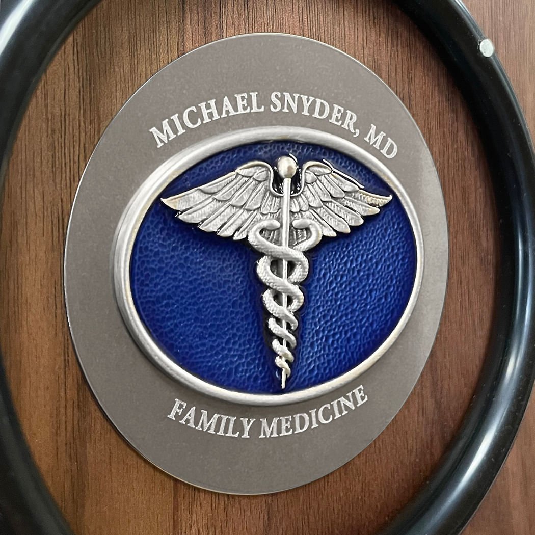 Engraved Physician Stethoscope Plaque – A Simpler Time