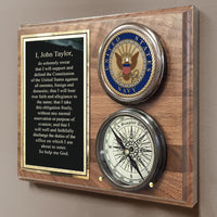 Personalized U.S. Navy Color Compass on Plaque – A Simpler Time