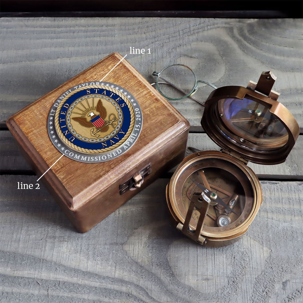Personalized U.S. Navy Military Compass – A Simpler Time