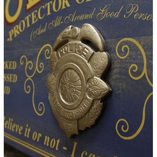 Police Officer Wood Plank Sign with Optional Personalization – A ...