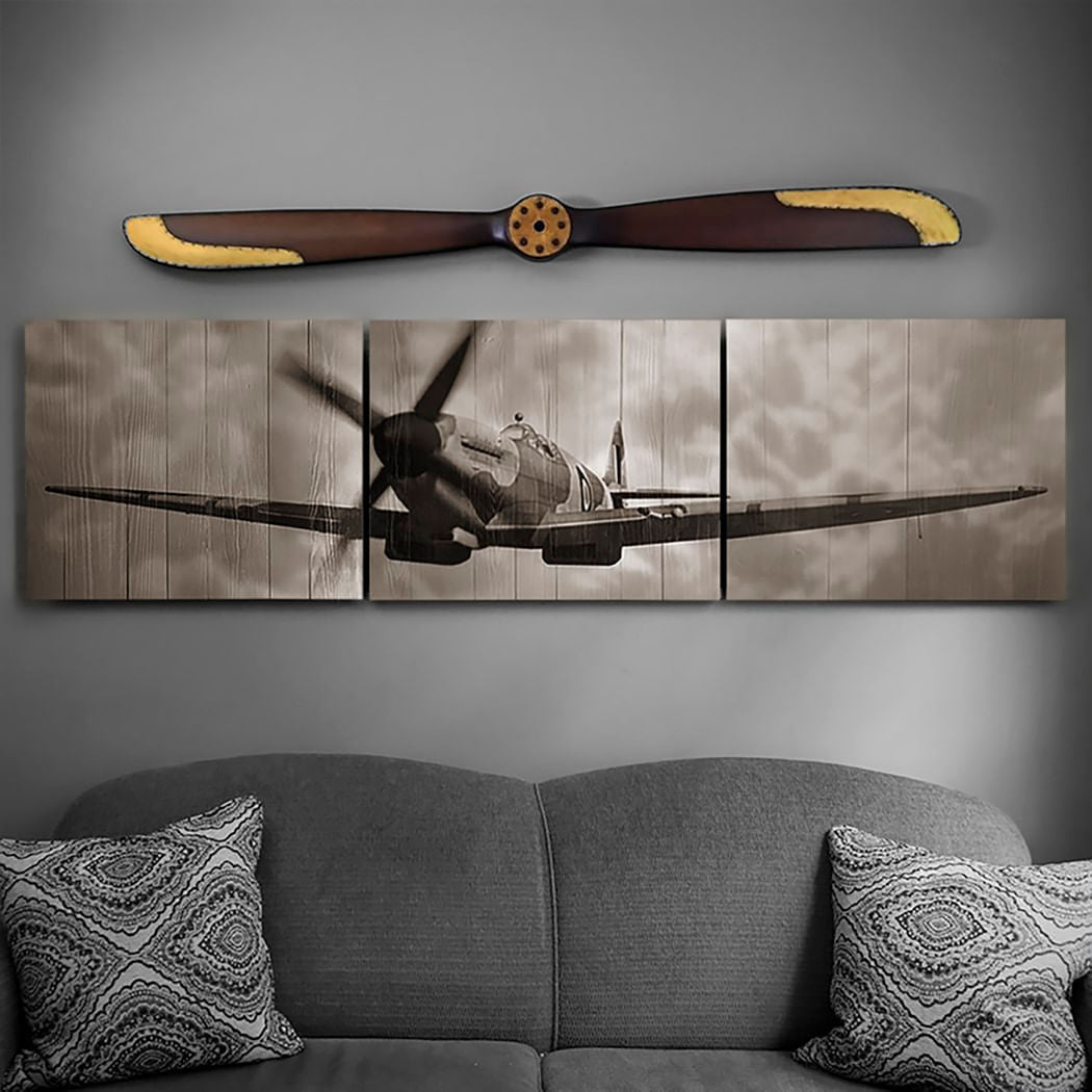 Spitfire Wood Triptych – A Simpler Time