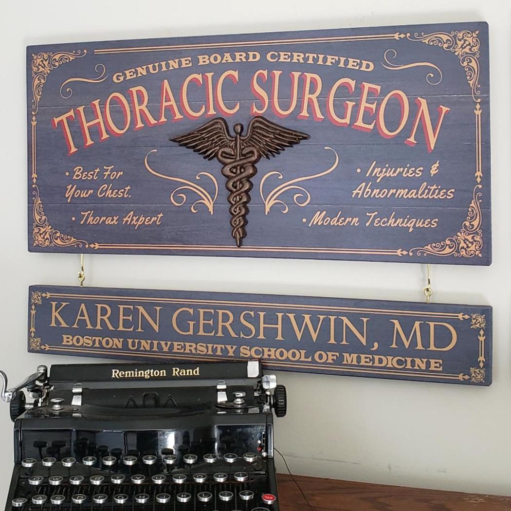 Thoracic Surgeon Wood Sign with Optional Nameboard – A Simpler Time