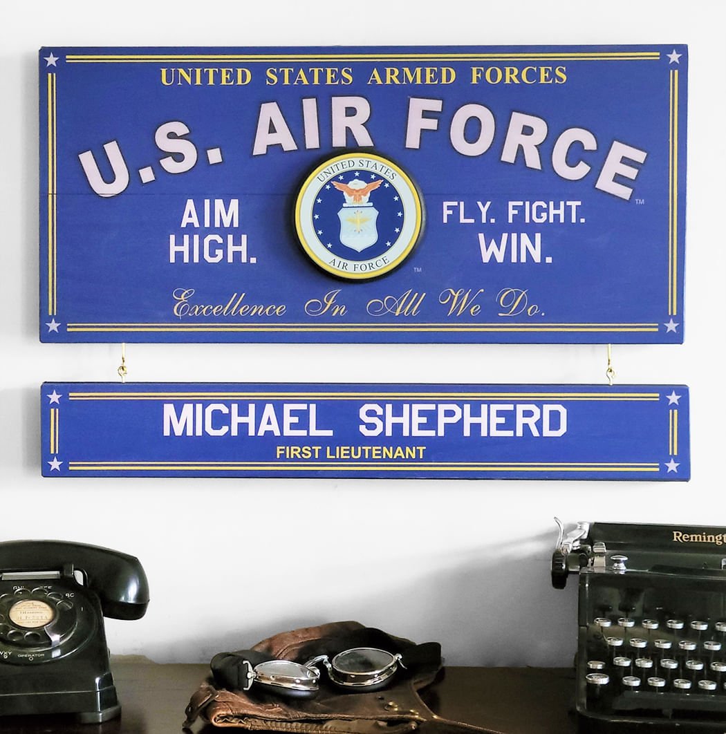 U.S. Air Force Wood Sign with Optional Personalization – A Simpler Time